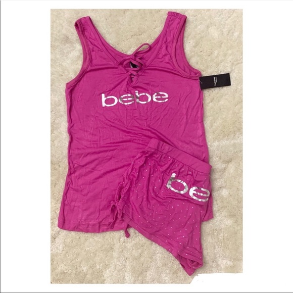 bebe | Intimates & Sleepwear | Nwt Bebe Fuschia Pajama Set | Poshmark